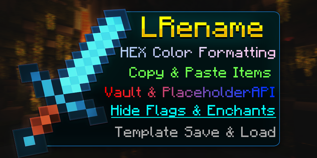 LRename | Modern Item Editing | Hex Colors, Blacklists, Copy & Paste [1 ...